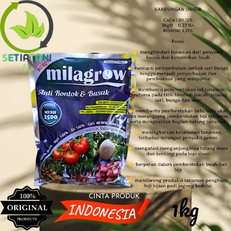 Jual Calsium Milagrow Anti Rontok dan Busuk Untuk Segala Jenis ...