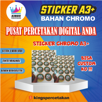 Jual Cetak sticker kemasan bahan cromo murah bisa custom desain dan ...