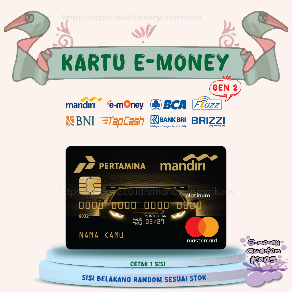 Jual KARTU EMONEY PERTAMINA DEBIT CREDIT CARD MANDIRI FLAZZ BCA BNI ...