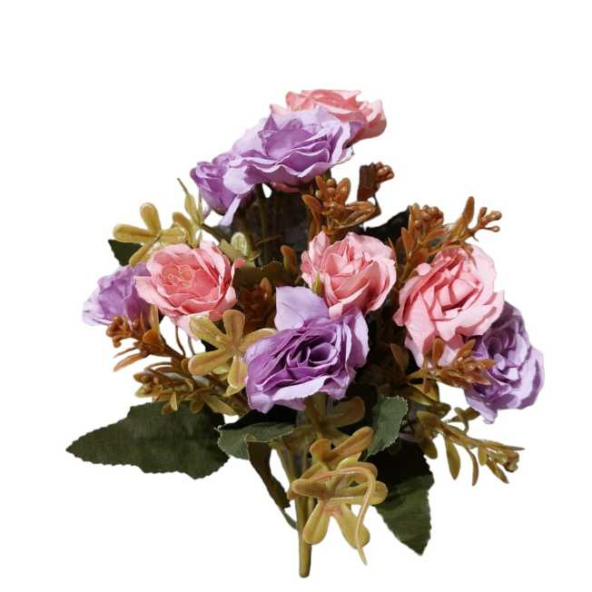 Jual Bunga Mawar Rose Mini Rustic Bunga Kecil 10 bunga 5 Cabang 30 cm ...