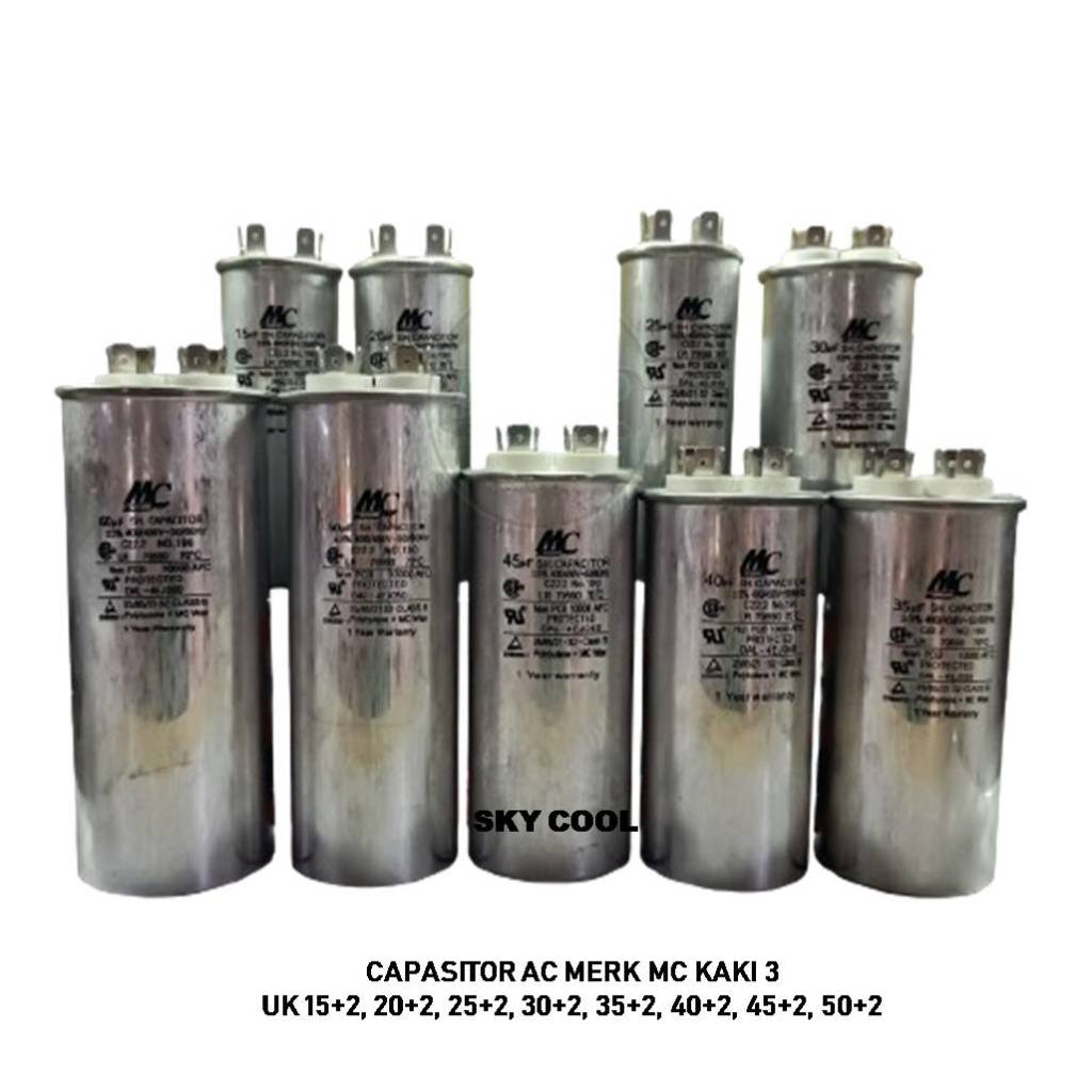 Jual CAPASITOR AC MERK MC KAKI 3 | Shopee Indonesia