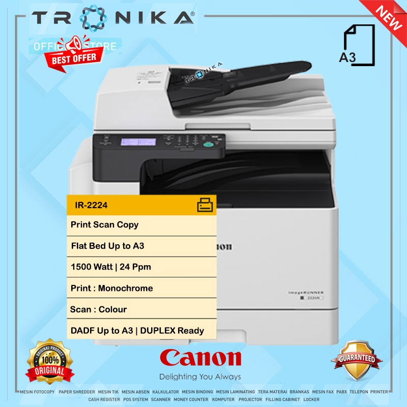 Jual MESIN FOTOCOPY | CANON IR-2224N DADF | ORIGINAL | GARANSI RESMI ...