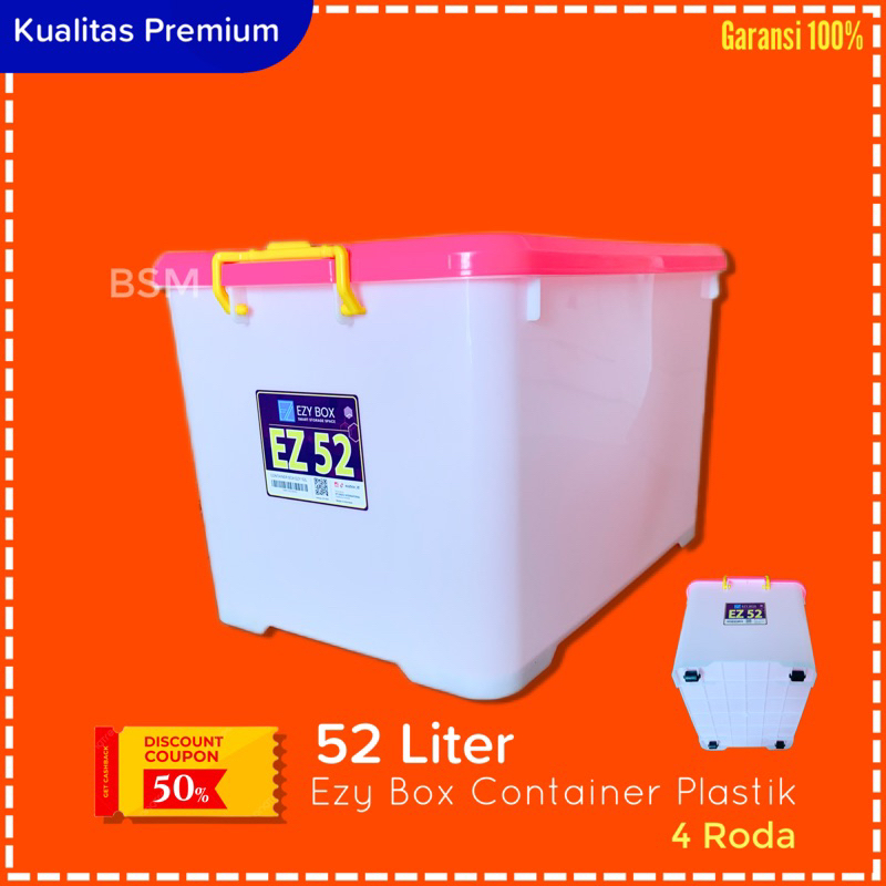 Jual CONTAINER BOX EZY CB 52 LITER TEMPAT PENYIMPANAN WADAH PLASTIK ...