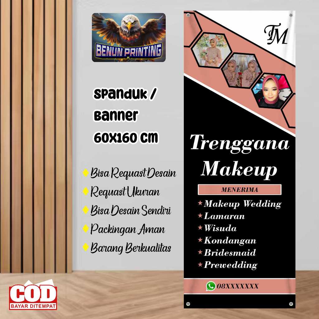 Jual Spanduk Banner 60x160 Salon, Make Up Custom Desain | Shopee Indonesia