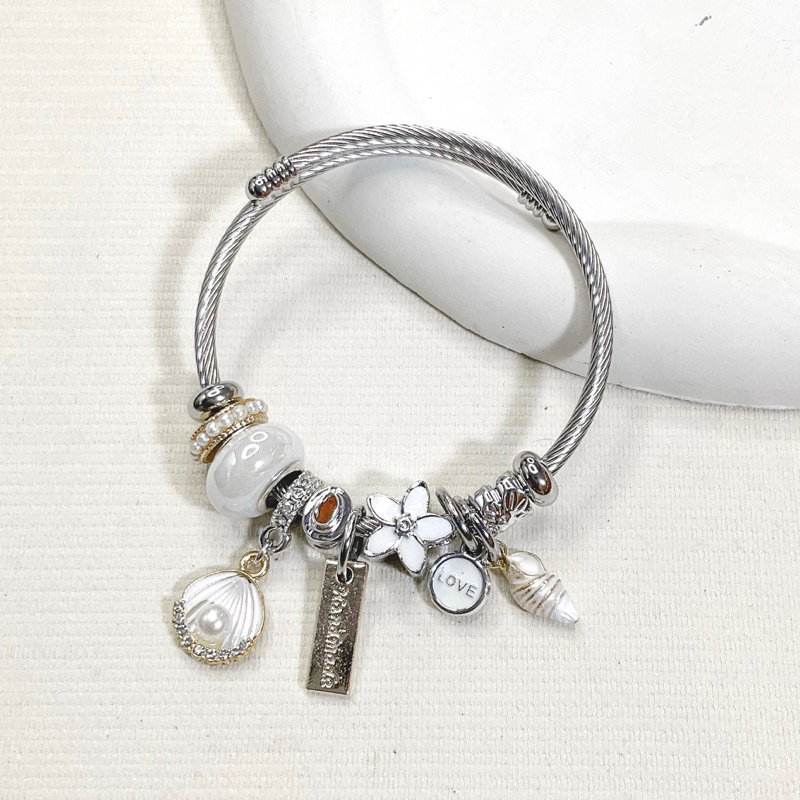 Jual Gelang Tangan Rantai Wanita Pandora Bracelet Charms Serut Bangle ...