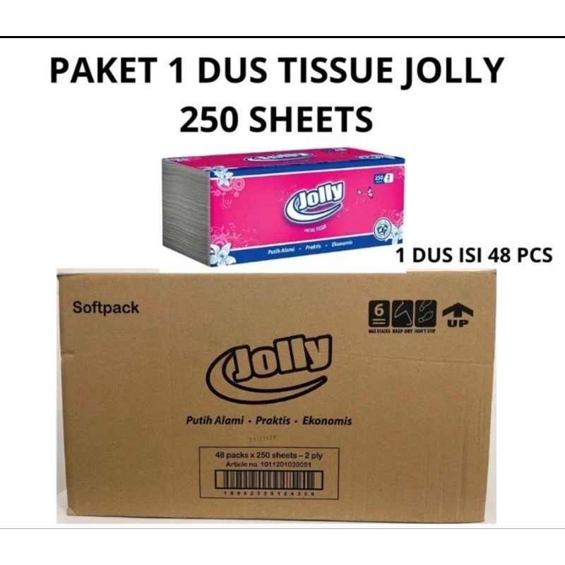 Jual Jolly / nice / pulpies tissue facial wajah 250 / 200 sheet tisu 1 ...
