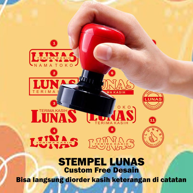 Jual Stempel lunas, Stempel Toko, Cap lunas/ Stempel lunas bulat/ Stempel lunas Persegi ...