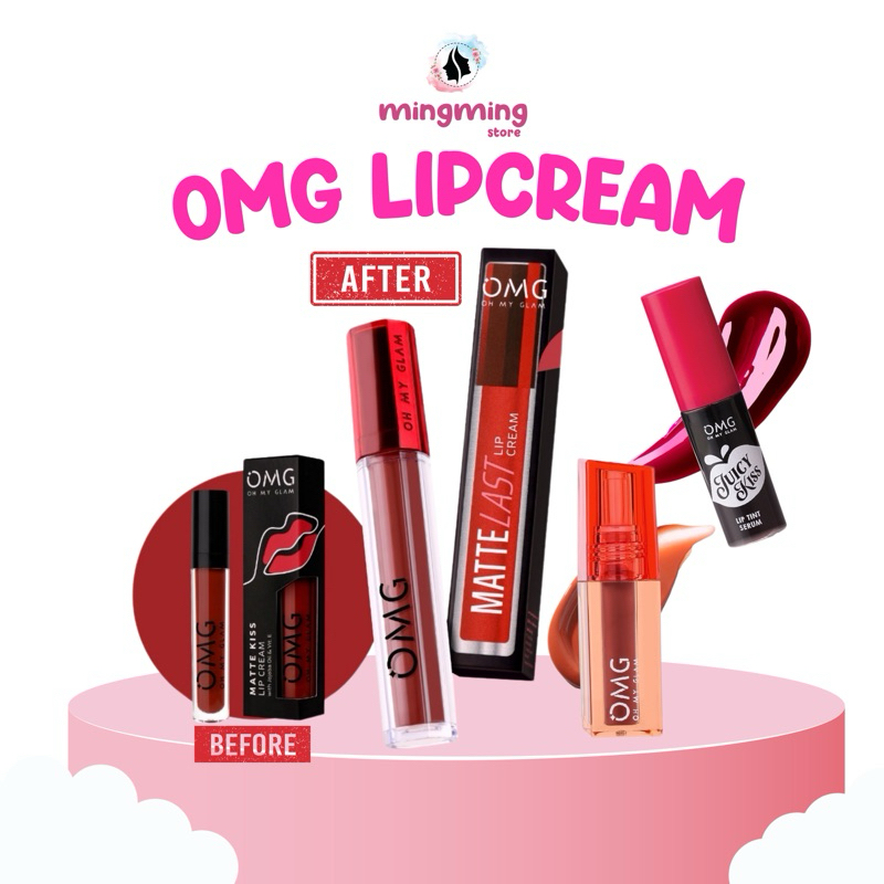 Jual OMG OH MY GLAM MATTE KISS LIP CREAM TAHAN LAMA DAN RINGAN / OMG LIQUID FOUNDATION / OMG ...
