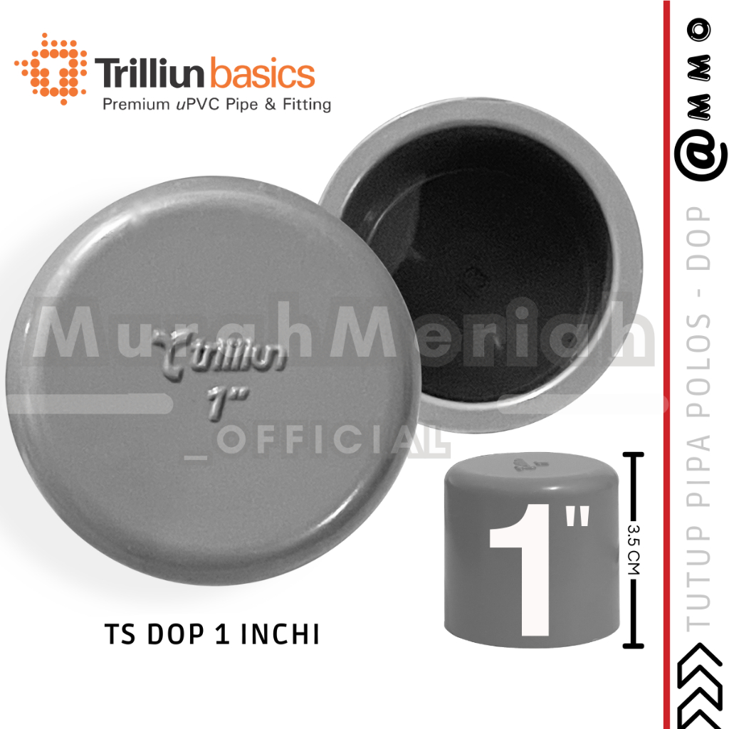 Jual DOP TS 1 INCH TRILLIUN TUTUP PIPA PVC POLOS 1 DIM END CAP 1 INCH ...