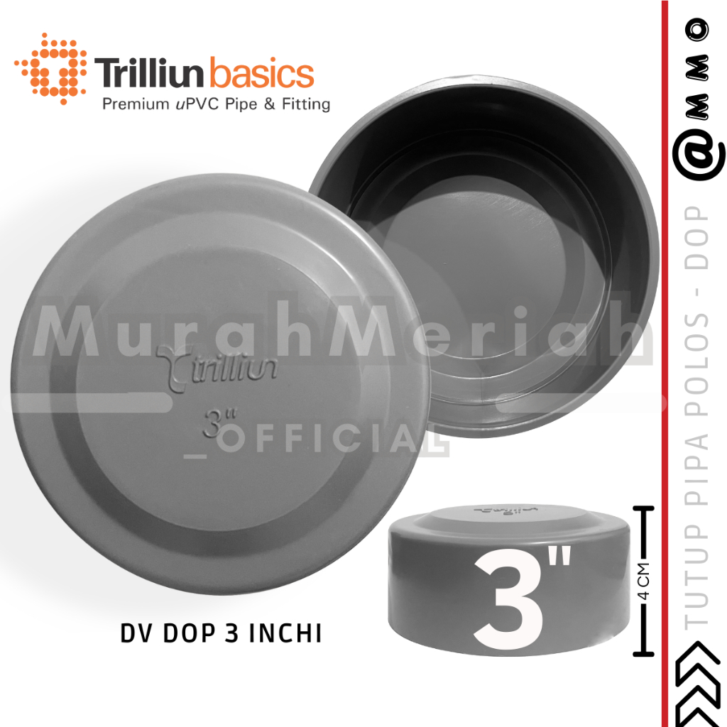 Jual DOP DV 3 INCH TRILLIUN TUTUP PIPA PVC POLOS 3 DIM END CAP 3 INCH ...