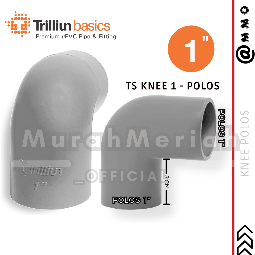 Jual ELBOW TS 1 INCH TRILLIUN KNEE 1 DIM POLOS KNEE 1 INCH FITTING PIPA ...