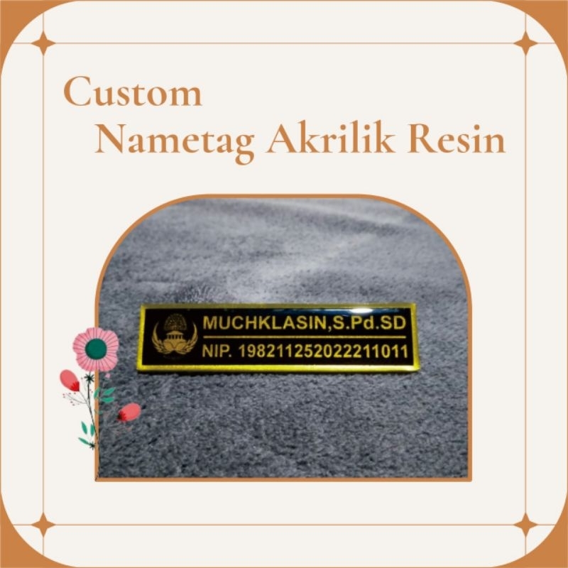 Jual Custom Nametag Akrilik Resin | Shopee Indonesia