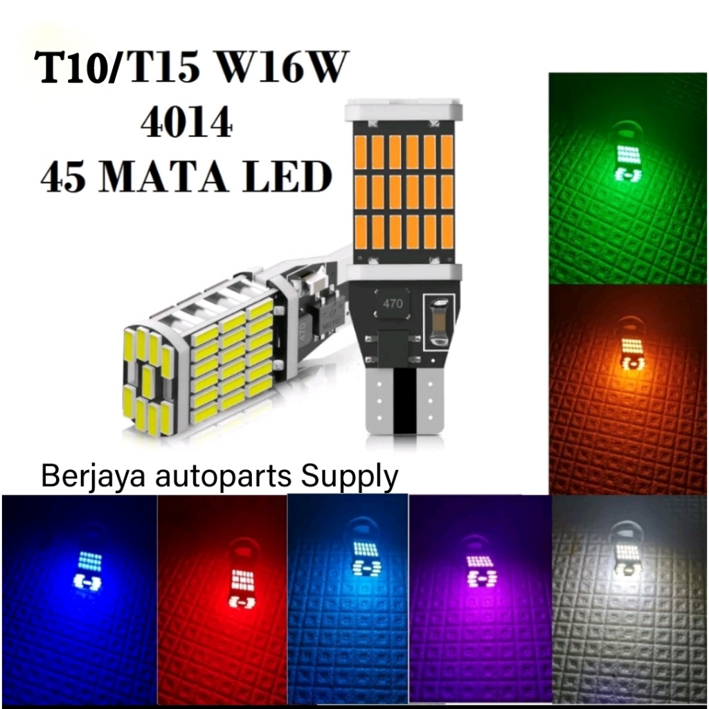 Jual LAMPU LED SEN SENJA T15 T10 12V 16W CANbus SUPER BRIGHT MOTOR ...