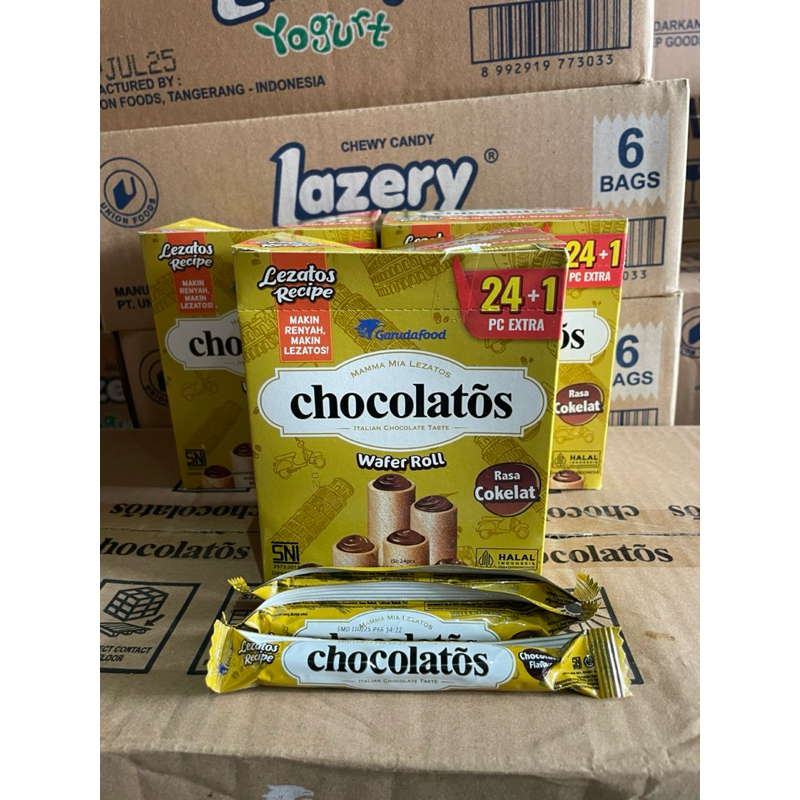 Jual chocolatos 500 wafer stick snack rasa coklat box | Shopee Indonesia