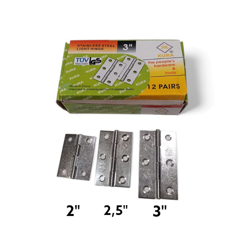 Jual Engsel Tipis Lemari Laci 2 inch 2,5 inch 3 inch Per Lusin (12 ...