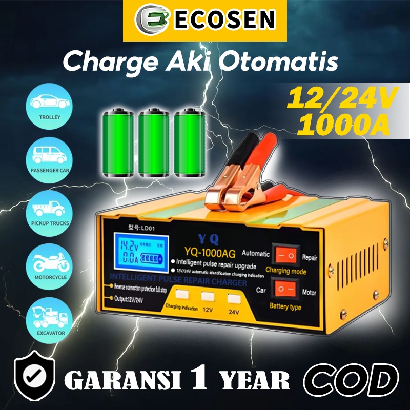 Jual 12v 24v charger aki mobil motor truck kapal elektrik otomatis 50 ...