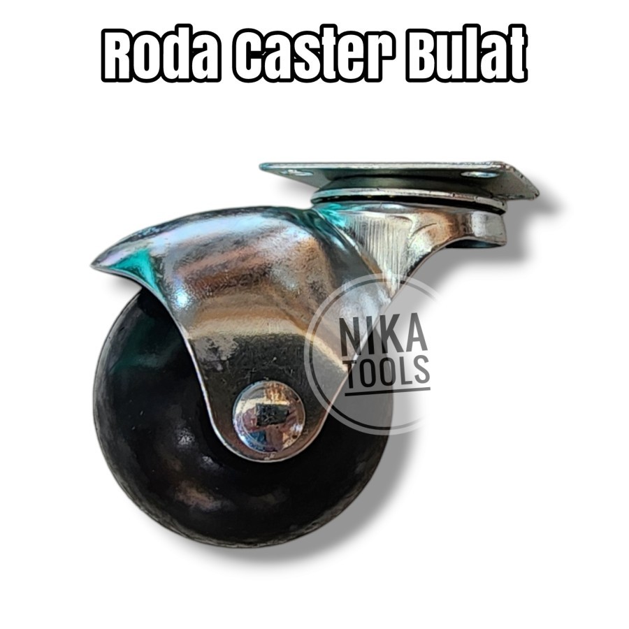 Jual RODA CASTER BULAT HITAM TROLLEY LEMARI 2" HIDUP | Shopee Indonesia