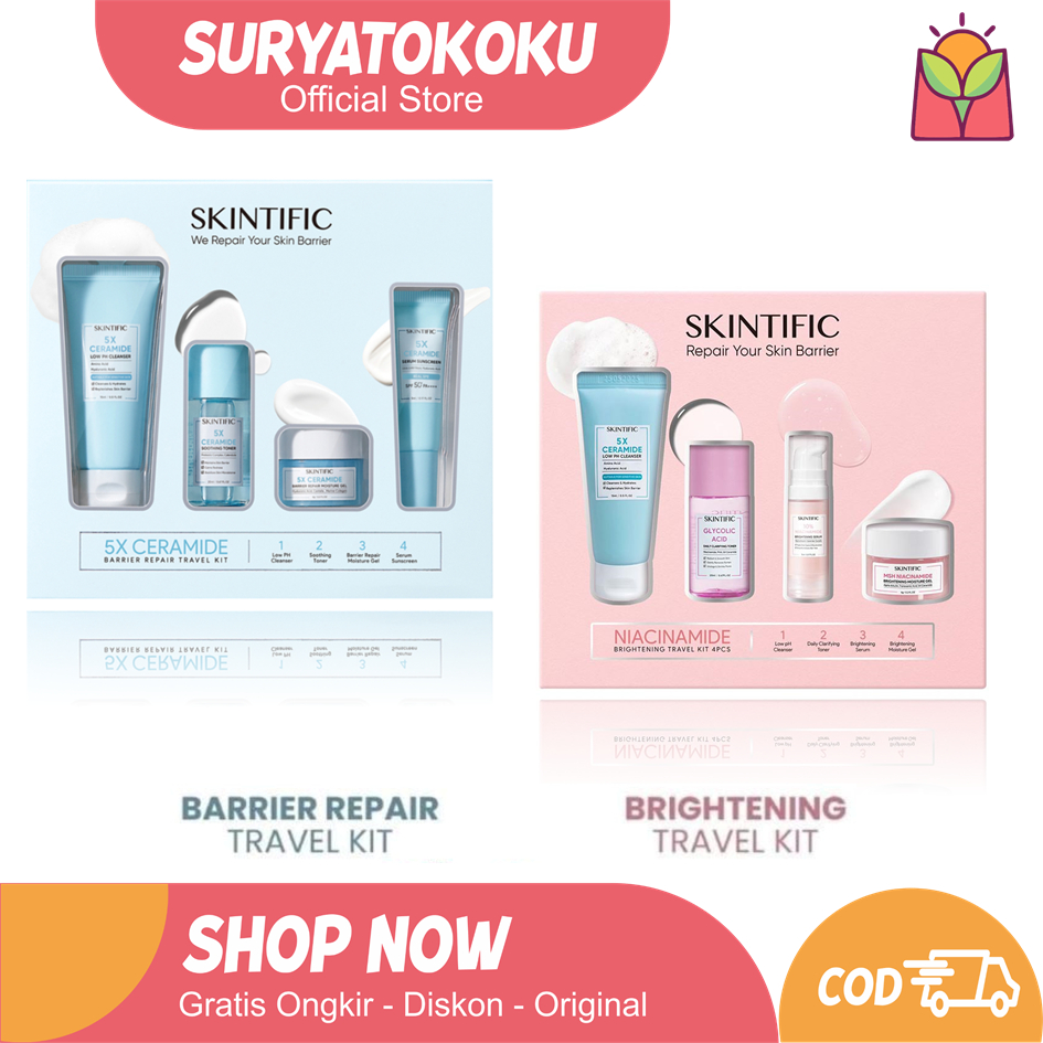 Jual SKINTIFIC 5X Ceramide Barrier Niacinamide Travel Kit Mini Pack ...