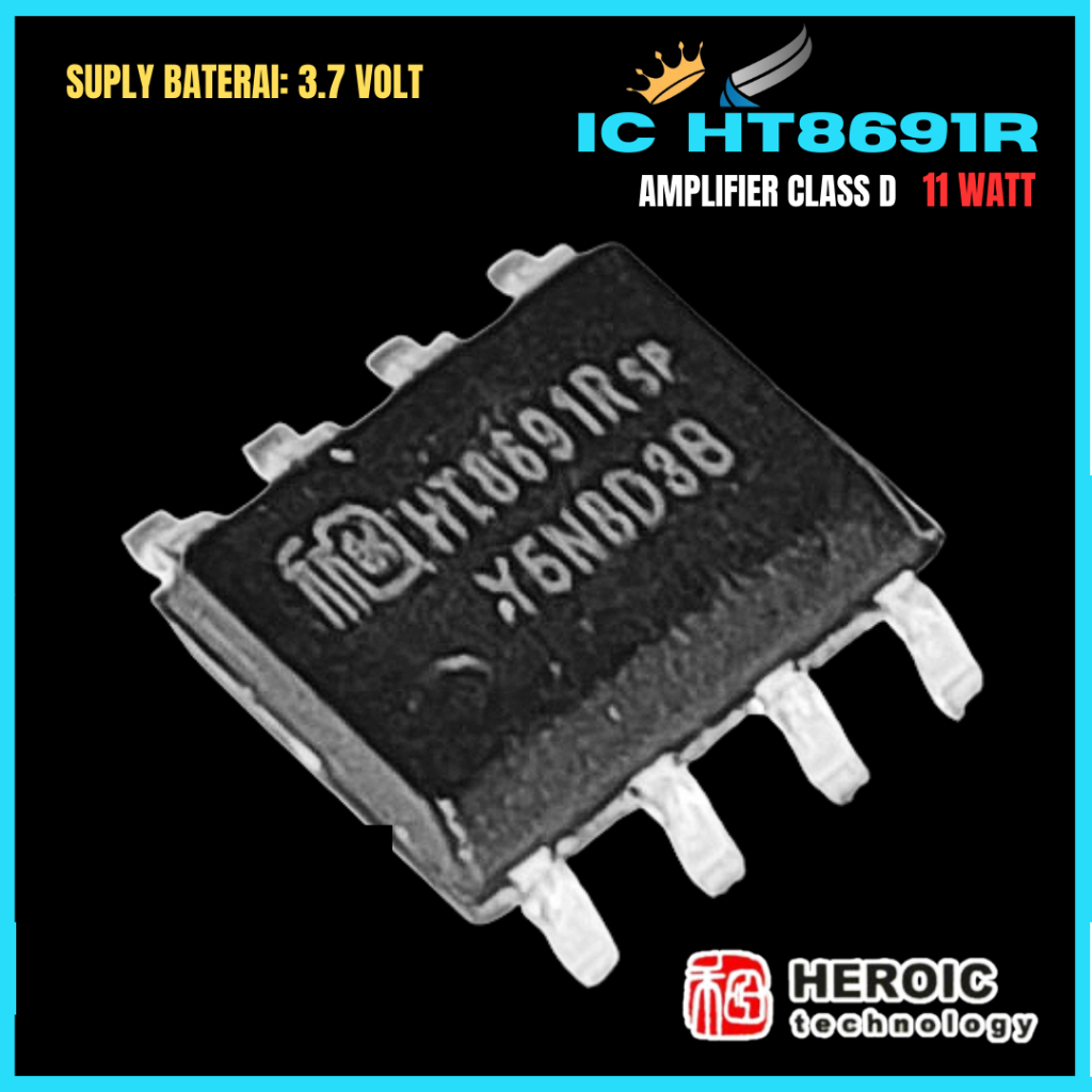 Jual IC HT8691 R Original HiFi Amplifier Class D 11W Low 3.7V Battery Power | Shopee Indonesia