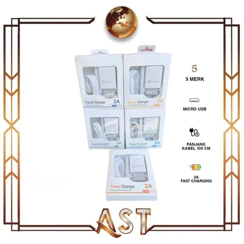 Jual Charger 2A AK933 1 usb Batok / Adaptor + kabel data micro | Shopee ...