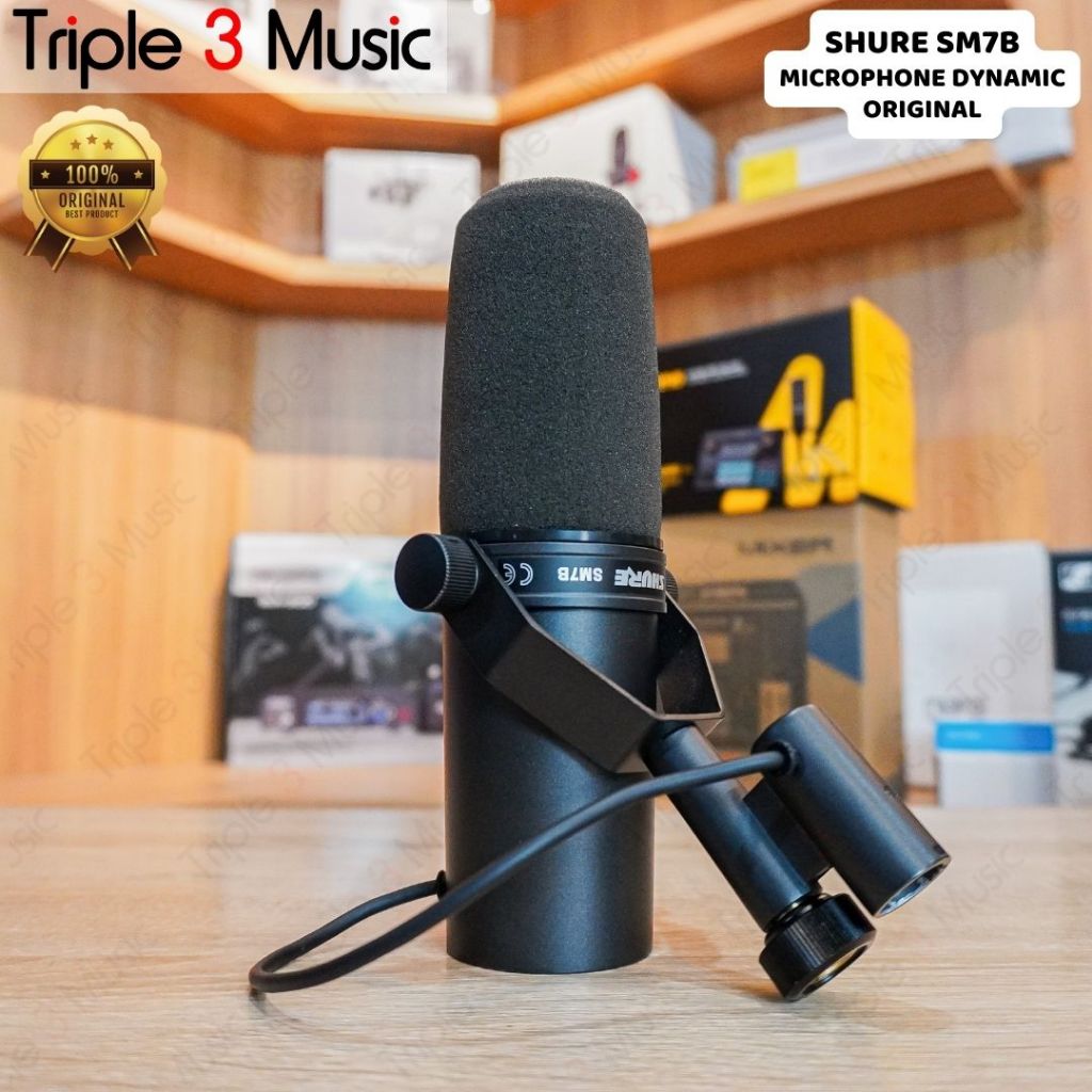 Jual SHURE SM7B PREMIUM mic microphone dynamic broadcast | Shopee Indonesia