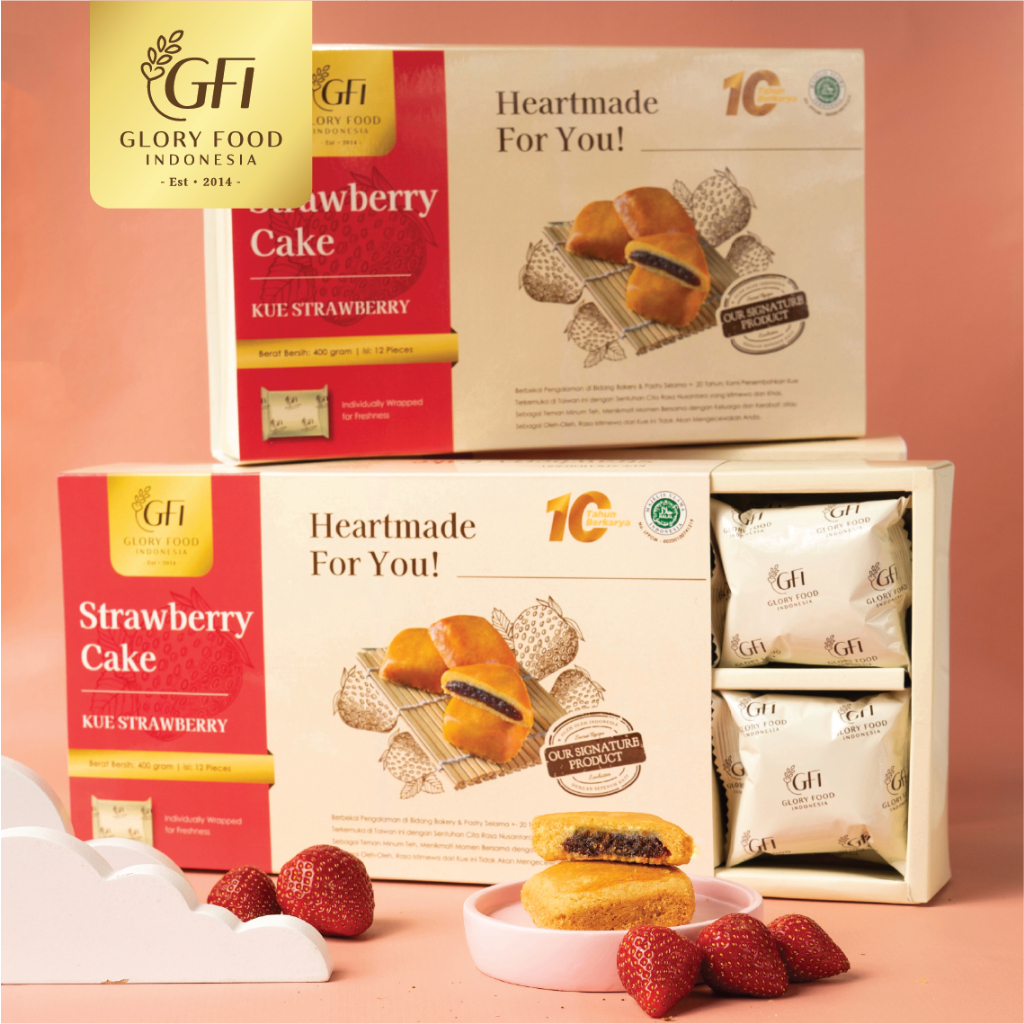 Jual GFI Glory Cake Strawberry Cake 400 Gram | Nastar Stroberi | Kue ...