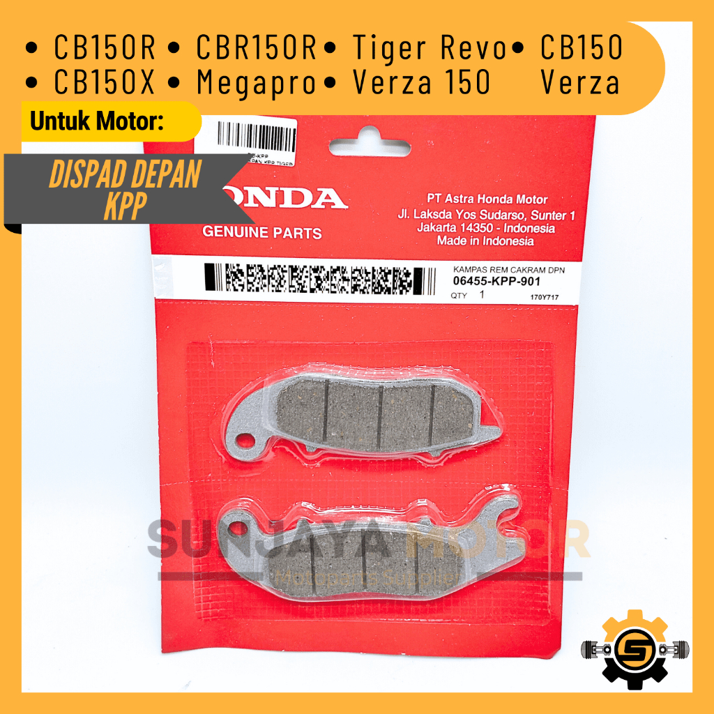 Jual Dispad Depan Original Honda KPP Kampas Rem CB150R Tiger Revo ...