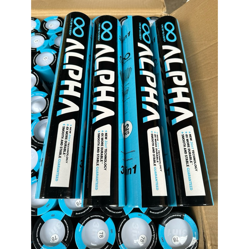 Jual Bola Badminton Alpha 3in1 / Shuttlecock Alpha 3in1 Speed 75 76 ...