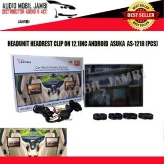 Jual HEADREST CLIP ON ANDROID / TV KEPALA MOBIL ANDROID ASUKA AS- 1218 ...