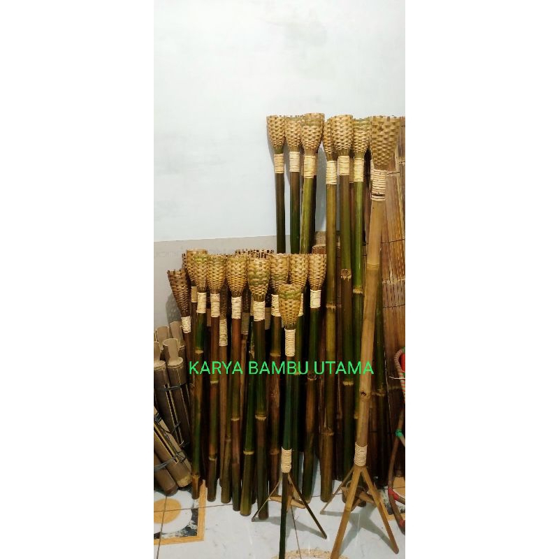 Jual obor bambu ~ obor hiasan 1 Meter (sumbu+botol) | Shopee Indonesia