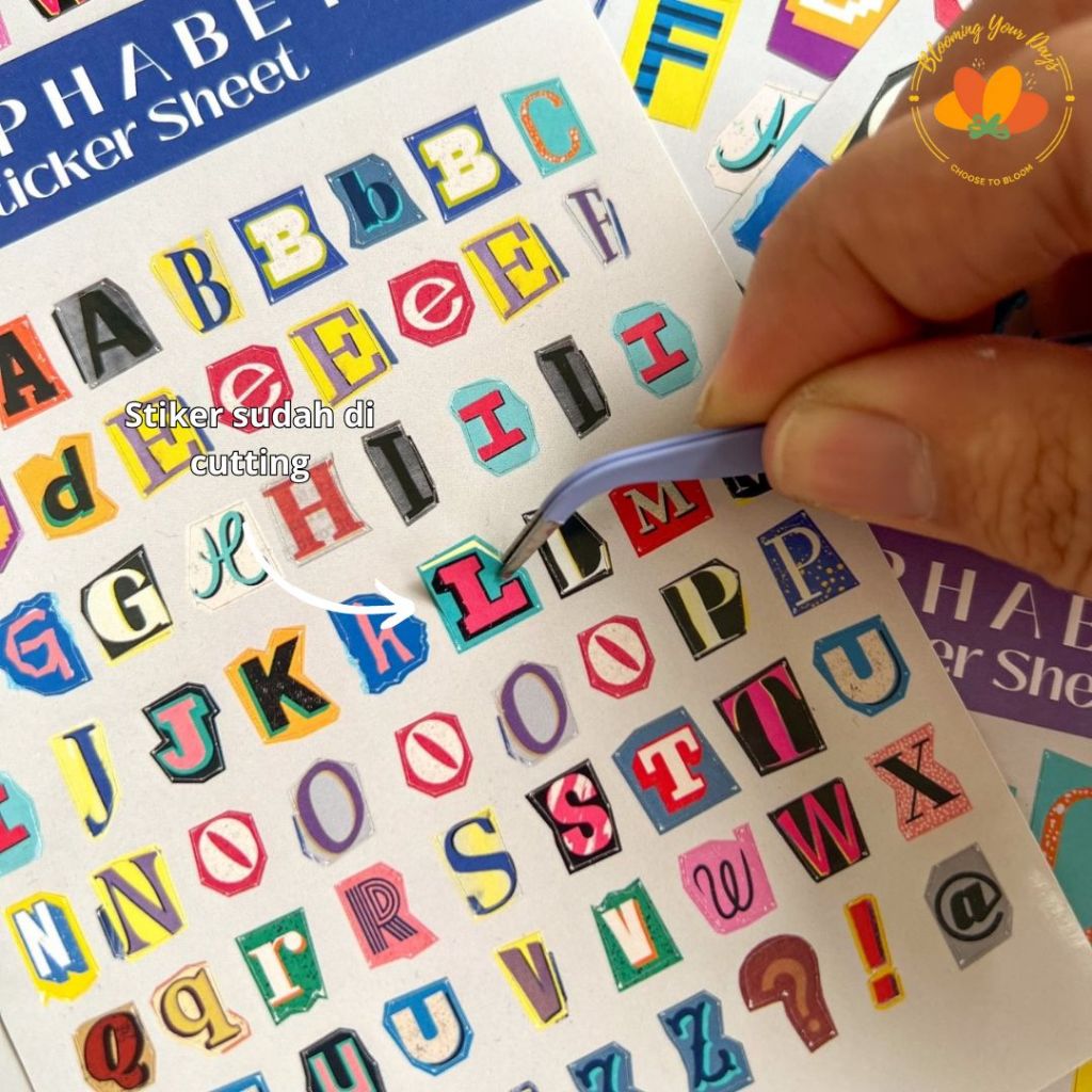 Jual stiker huruf jurnal alphabet sticker tiker Huruf Alphabet Sticker ...