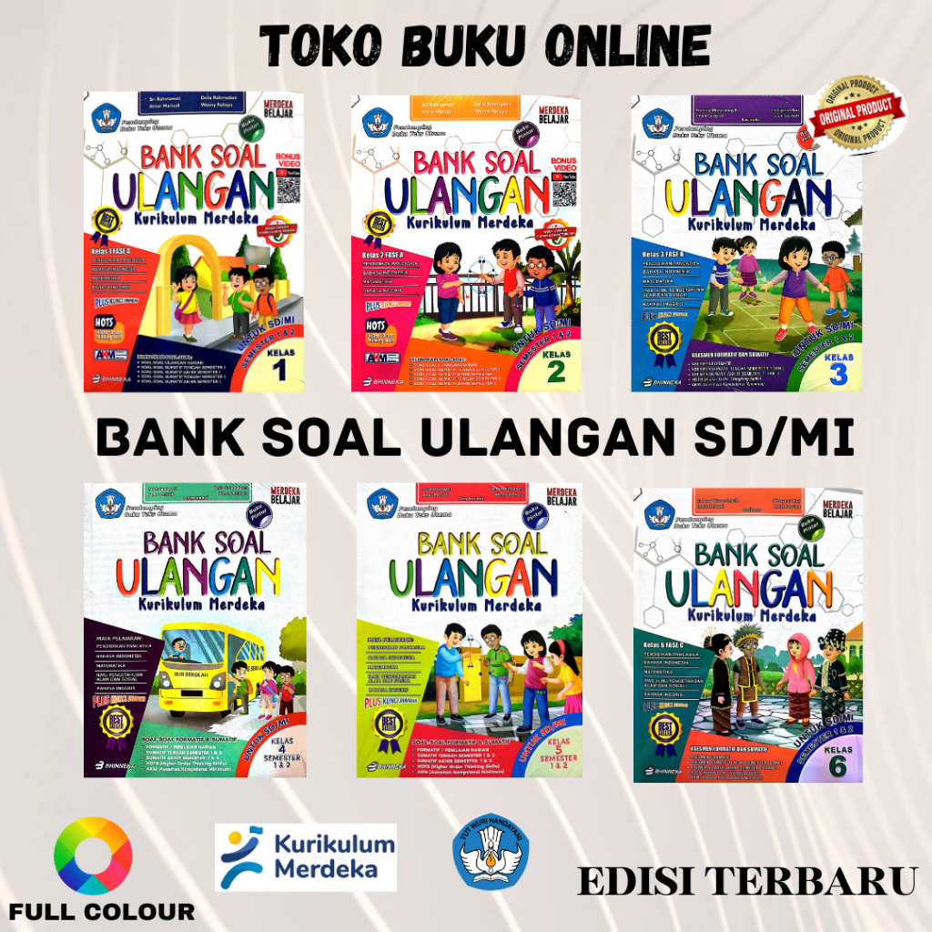 Jual BANK SOAL ULANGAN KELAS 1,2,3,4,5,6 SD/MI KURIKULUM MERDEKA - BHINNEKA & MITRA ABADI ...