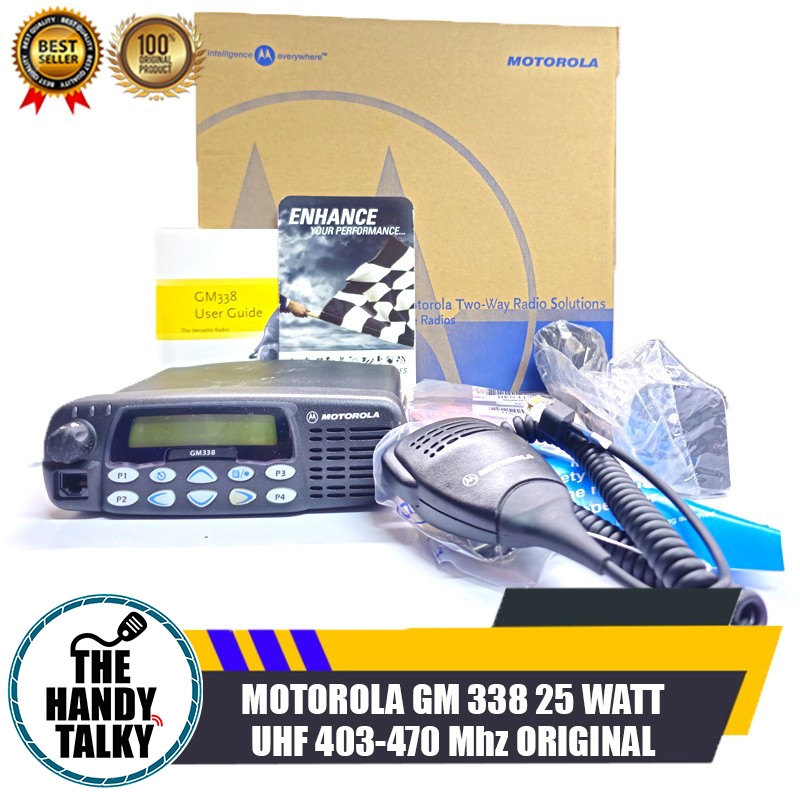 Jual Motorola GM 338 UHF 403-470 Mhz 25W Radio Rig Baru Motorola Gm338 ...