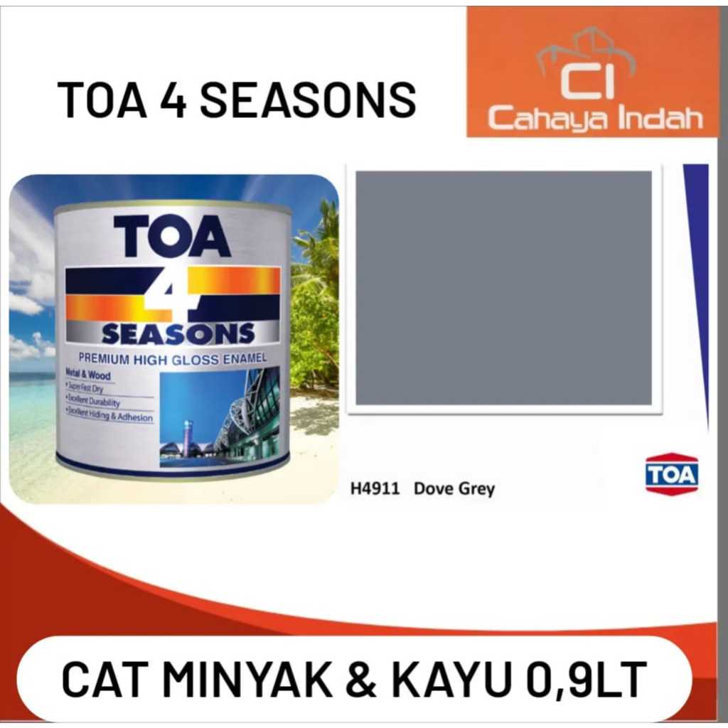 Jual CAT MINYAK KAYU&BESI TOA 4 SEASON PREMIUM HIGH GLOSS ENAMEL"Dove ...