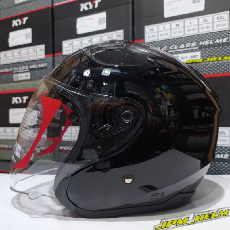 Jual kyt kyoto black glossy solid polos hitam type r | Shopee Indonesia