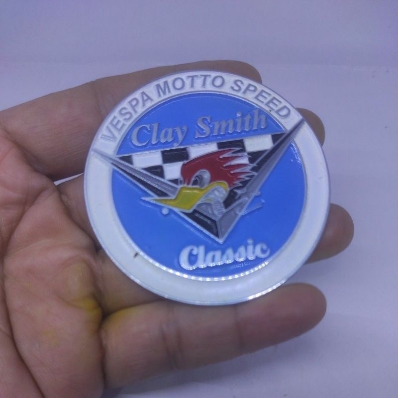 Jual Vespa Lambretta Racing Badge Emblem Sticker Metal Vespa Motto ...