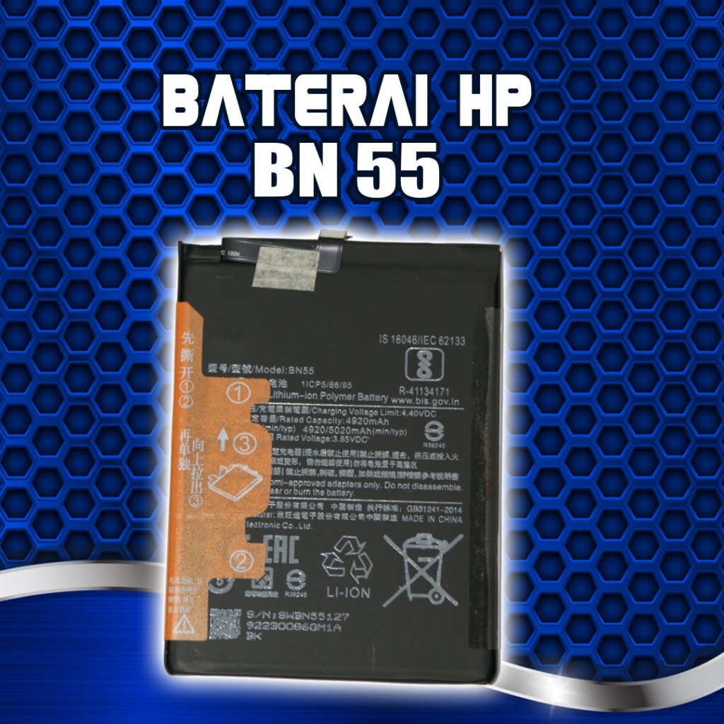 Jual BATTERY XIAOMI BN55 (REDMI NOTE 9S) | Shopee Indonesia