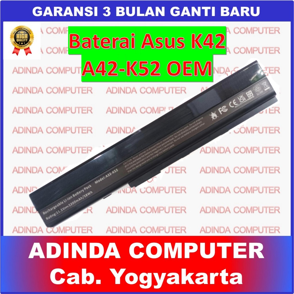 Jual Baterai Laptop Asus A31-K52 A32-K52 A41-K52 A42-K52 A31-B53 OEM ...