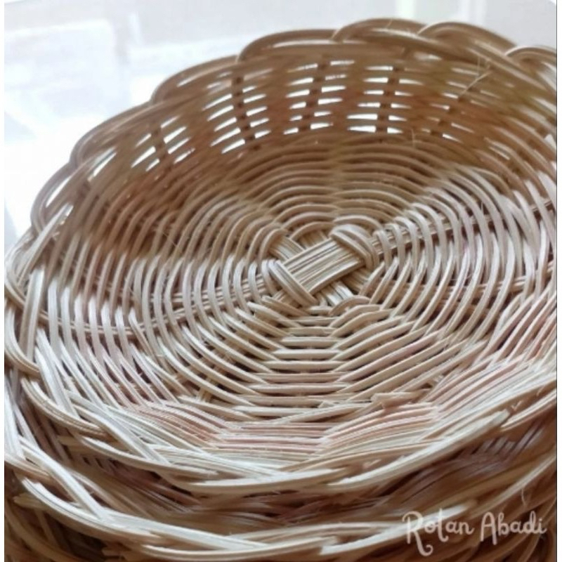 Jual Piring Anyaman Rotan Diameter 23cm (isi 50pc) Natural Piring Pesta ...