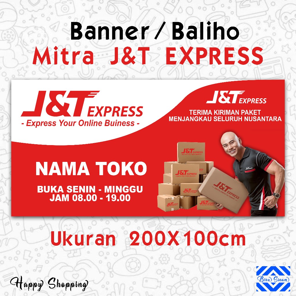 Jual Banner Baliho Spanduk Mitra J&t Express , Ukuran 200x100Cm ...