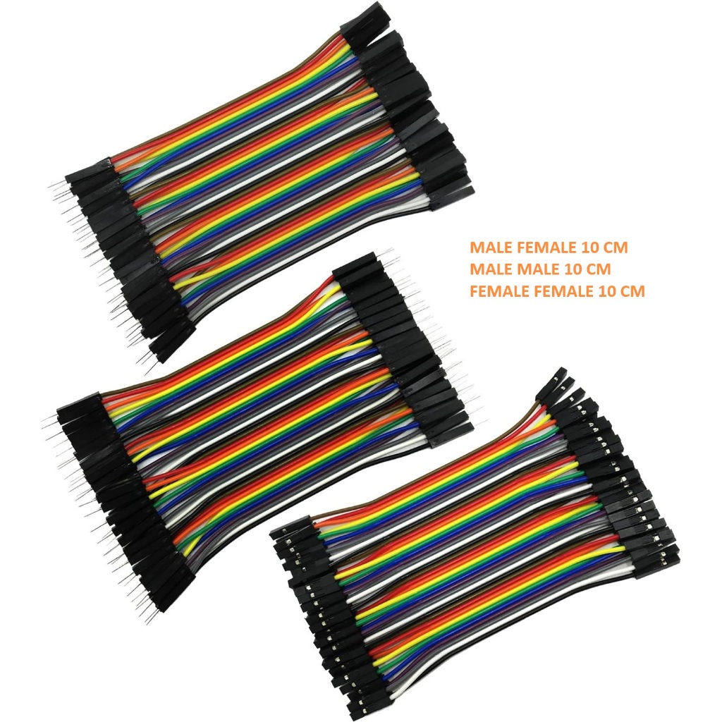 Jual Kabel Jumper Dupont Pelangi Rainbow 10cm 40 Pin 40P Male Female ...