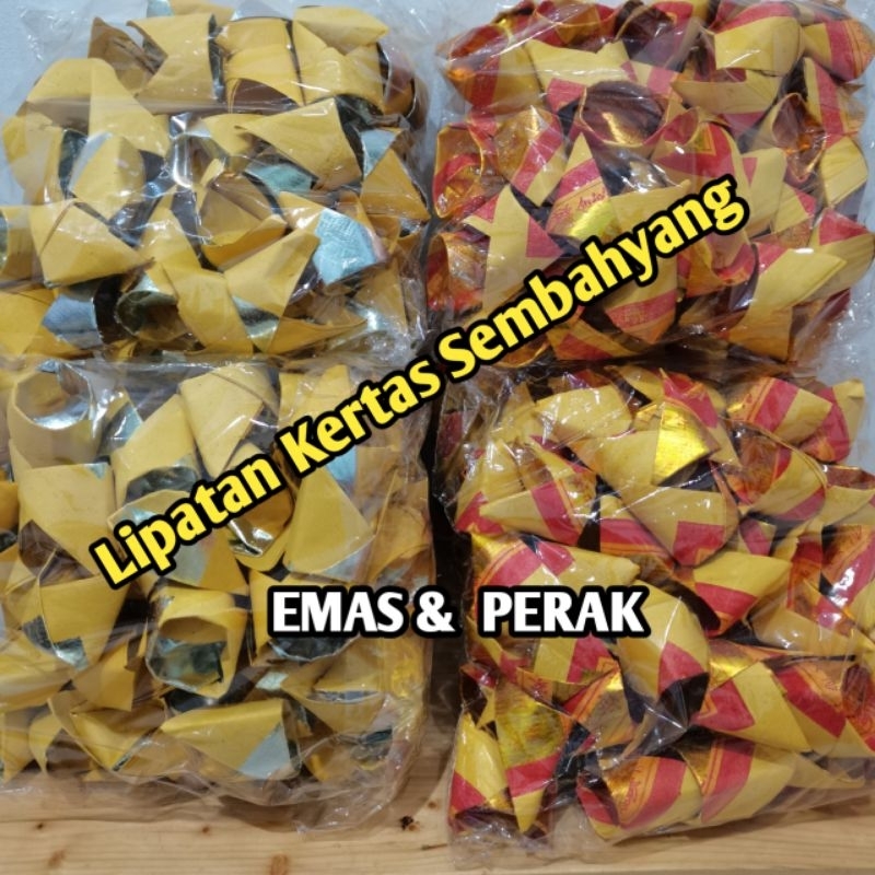 Jual Kertas sembahyang Lipatan Emas dan perak | Shopee Indonesia