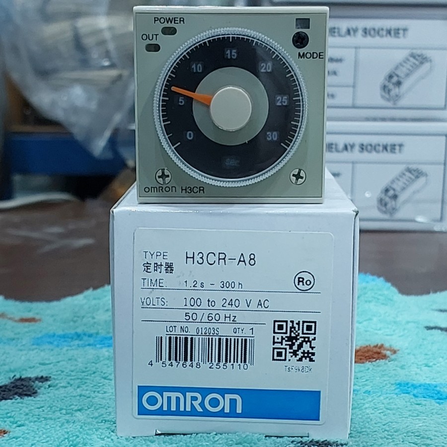 Jual Timer omron h3cr-A8 220vac + socket Timer omron h3cr-A8 220vac ...
