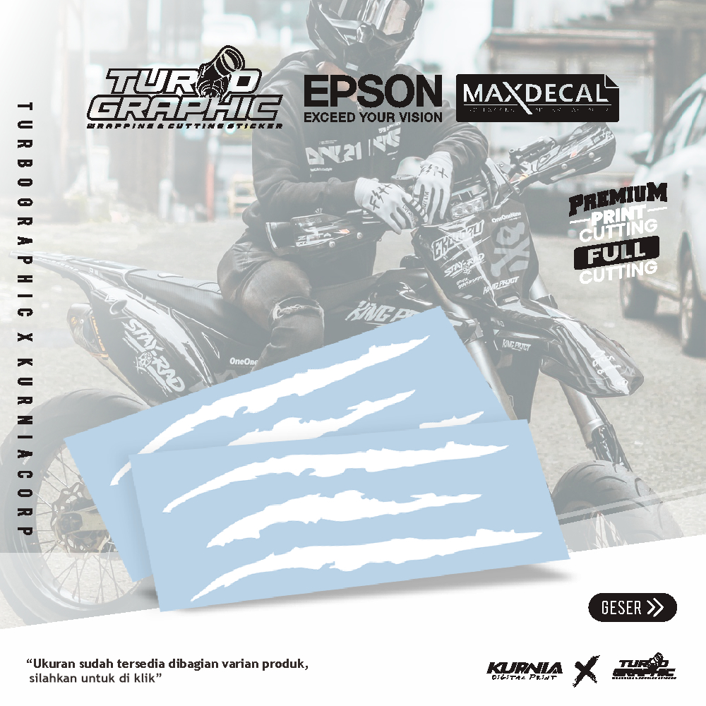 Jual Cutting Sticker Cakar Motor Lampu Motor Keren | Shopee Indonesia