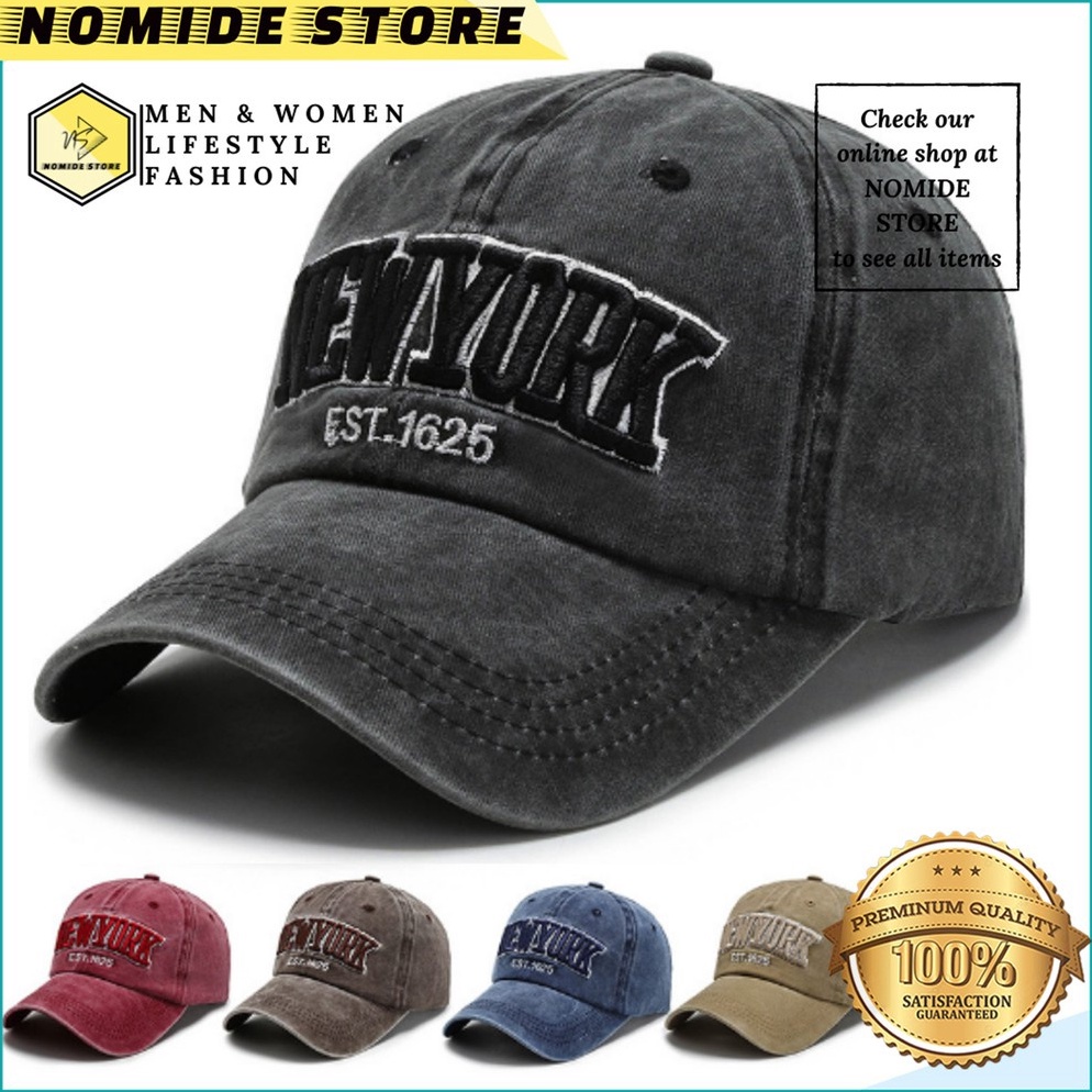 Jual HARGA TERMURAAH New York EST1625 Topi Baseball Denim Import ...
