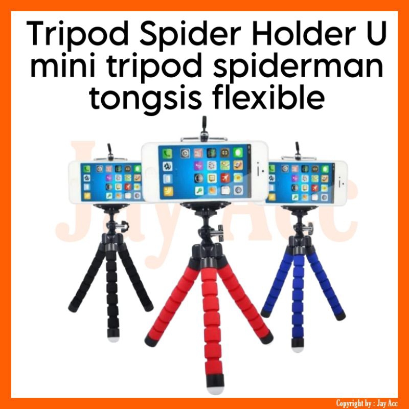 Jual Tripod Spider Holder U mini tripod spiderman tongsis flexible ...