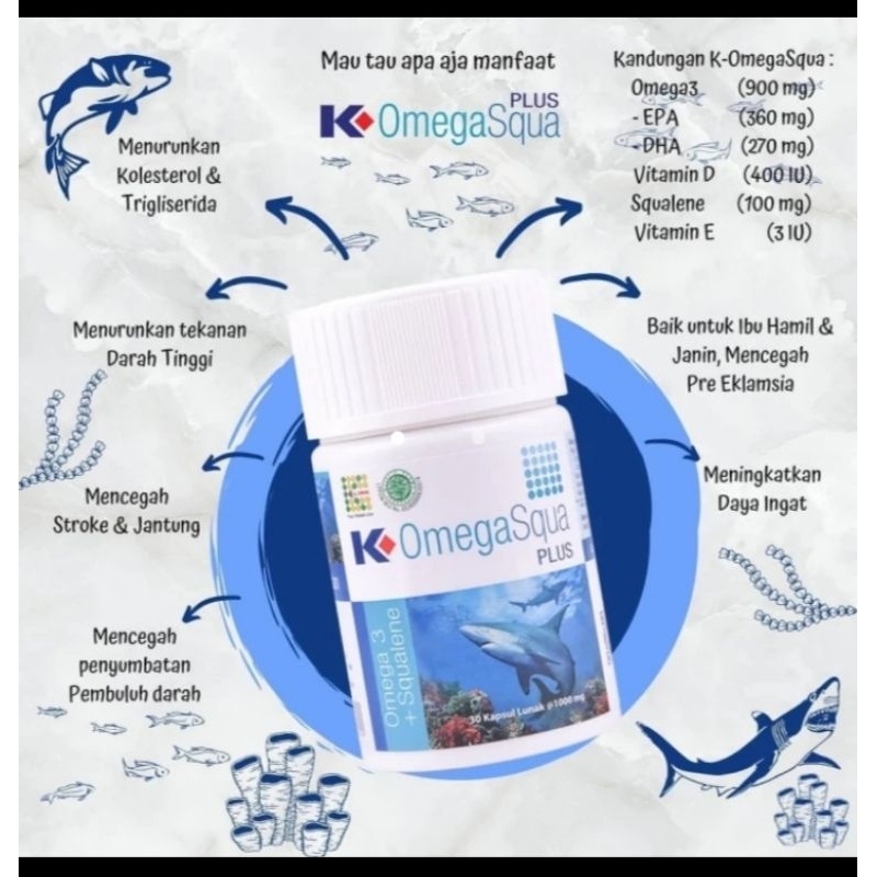 Jual K Omega Squa Plus Original Vitamin Omega Plus | Shopee Indonesia