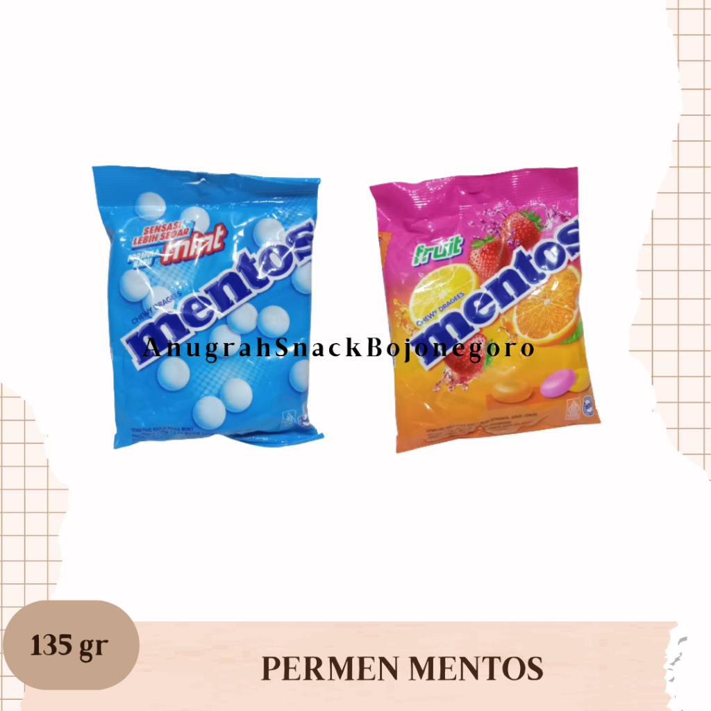 Jual Permen Mentos 135gr (Rasa Mint / Aneka Buah) | Shopee Indonesia