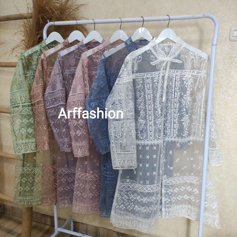 Jual Outer Cardigan Tunik/Outer kondangan/cardigan Tunik Tile Brukat ...