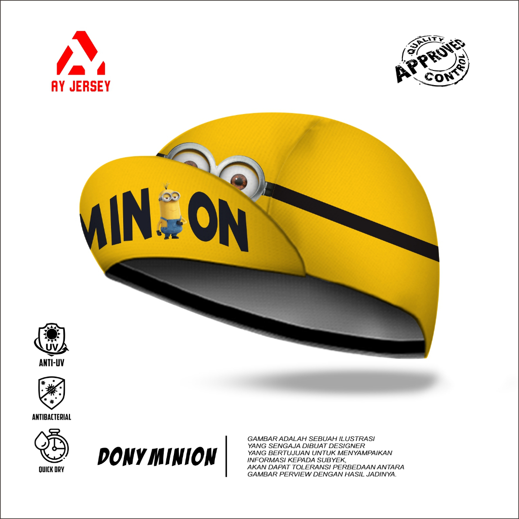Jual CYCLING CAPS DONY MINION (TOPI SEPEDA) | Shopee Indonesia
